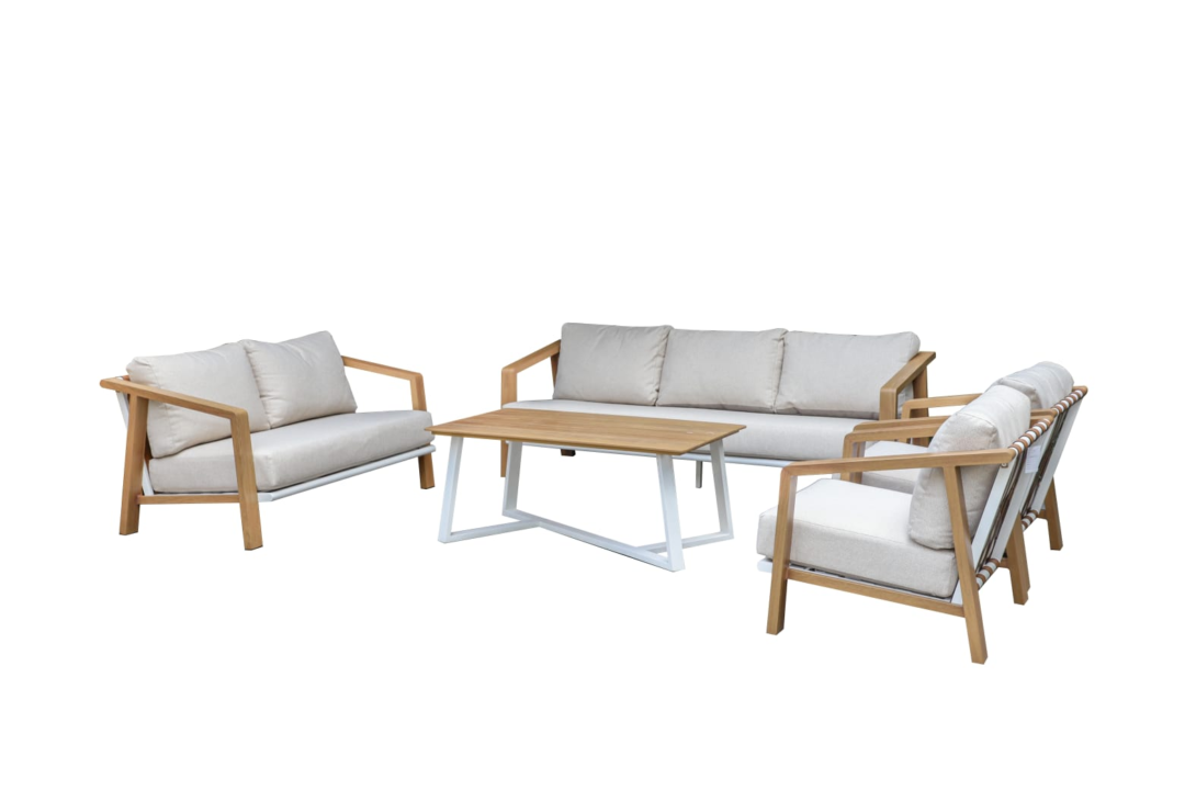 Miami Lounge Set (3+2+1+1+Coffee Table) - Outdoor Living Europe