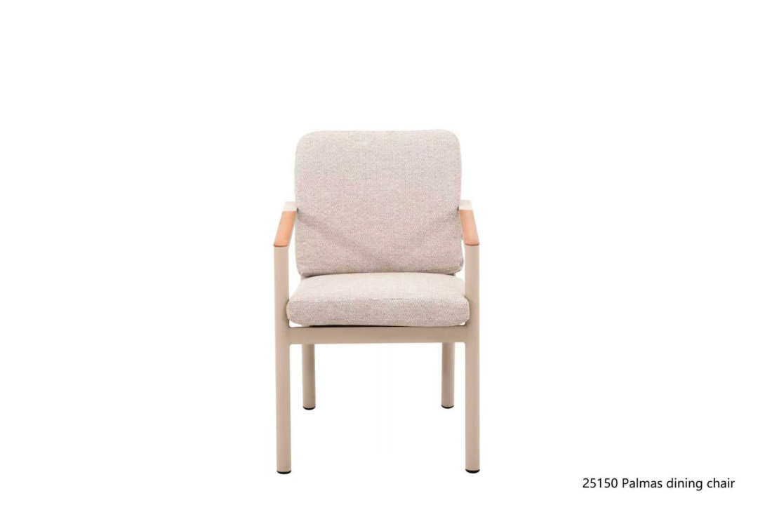 Irin Round Dining Table - 6 Palmas Dining Chairs - Outdoor Living Europe
